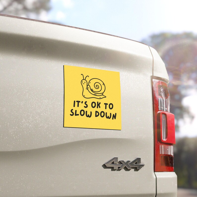 Slow Down Bumper Sticker | Snail Car Decal | Slow and Steady Waterproof ...