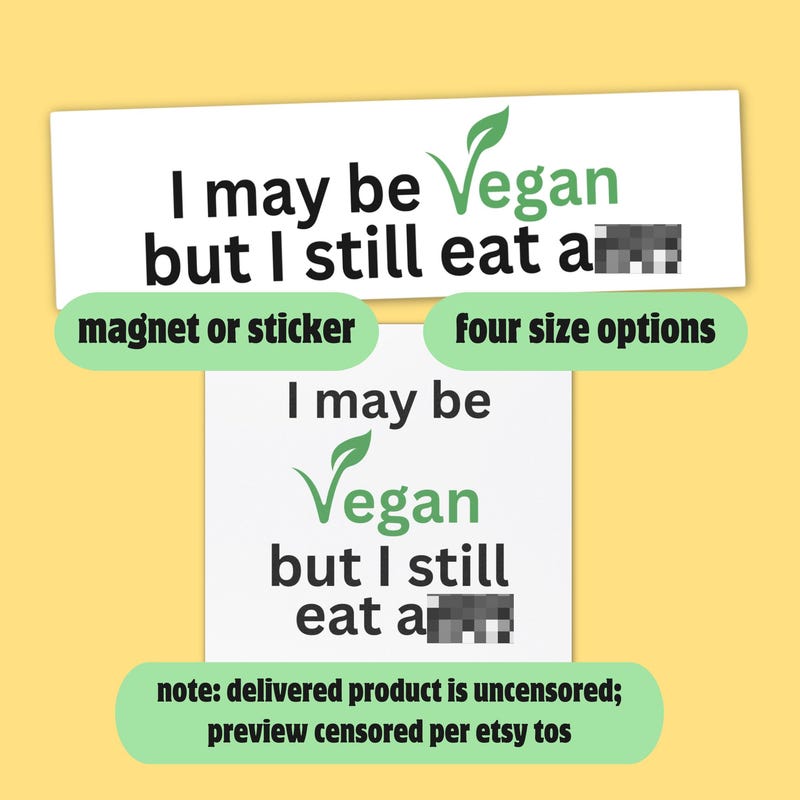 Vegan Decal - Etsy