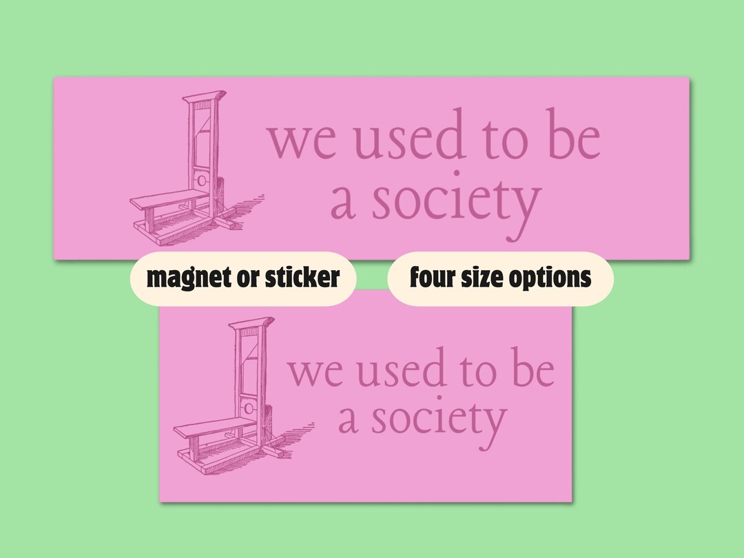 Eat the Rich Bumper Sticker: Pink Guillotine, Anti-capitalist Vinyl ...