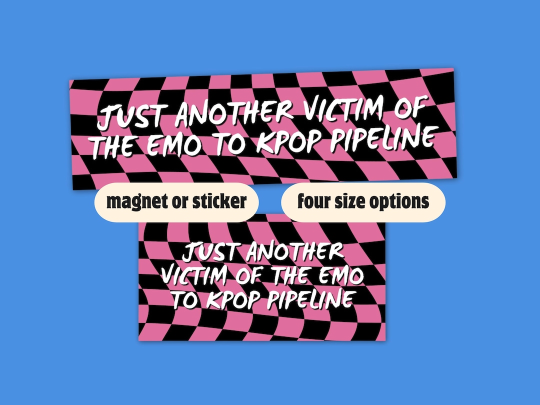 Emo to Kpop Pipeline Bumper Sticker: Waterproof Car Decal - Etsy
