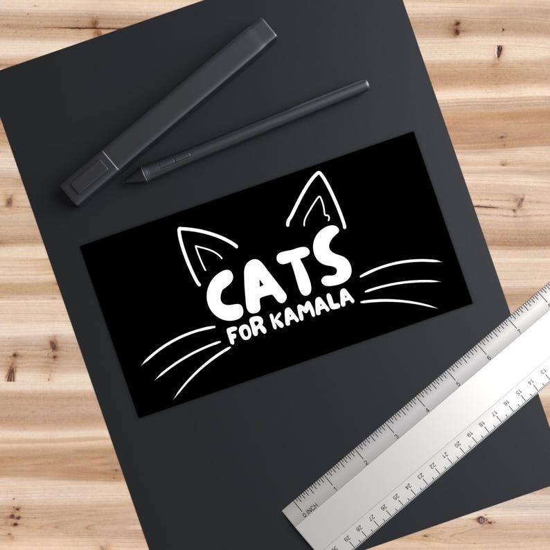 Cats for Kamala Harris Bumper Sticker Madam President Harris Walz Car ...