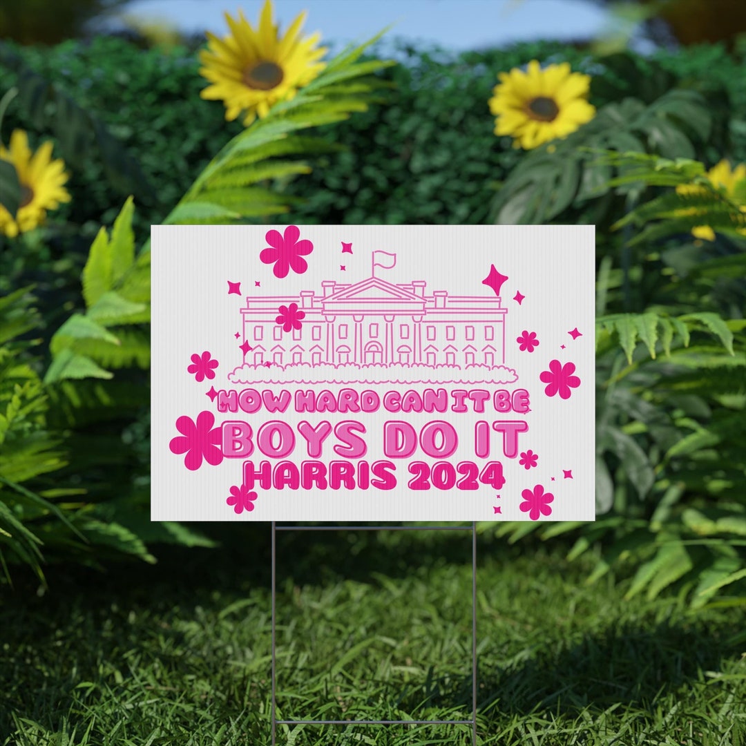 Barbie Kamala Harris Yard Sign, Political Yard Decor, Funny Yard Sign ...