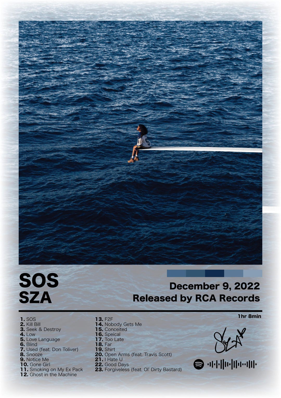 SOS by SZA | Album Cover A2 Poster - Etsy