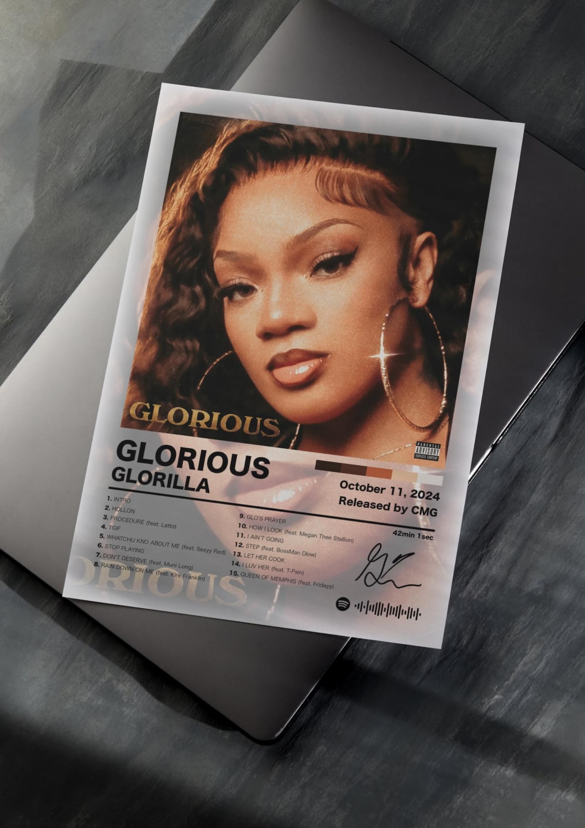 Glorious by Glorilla | Album Cover A2 Poster - Etsy