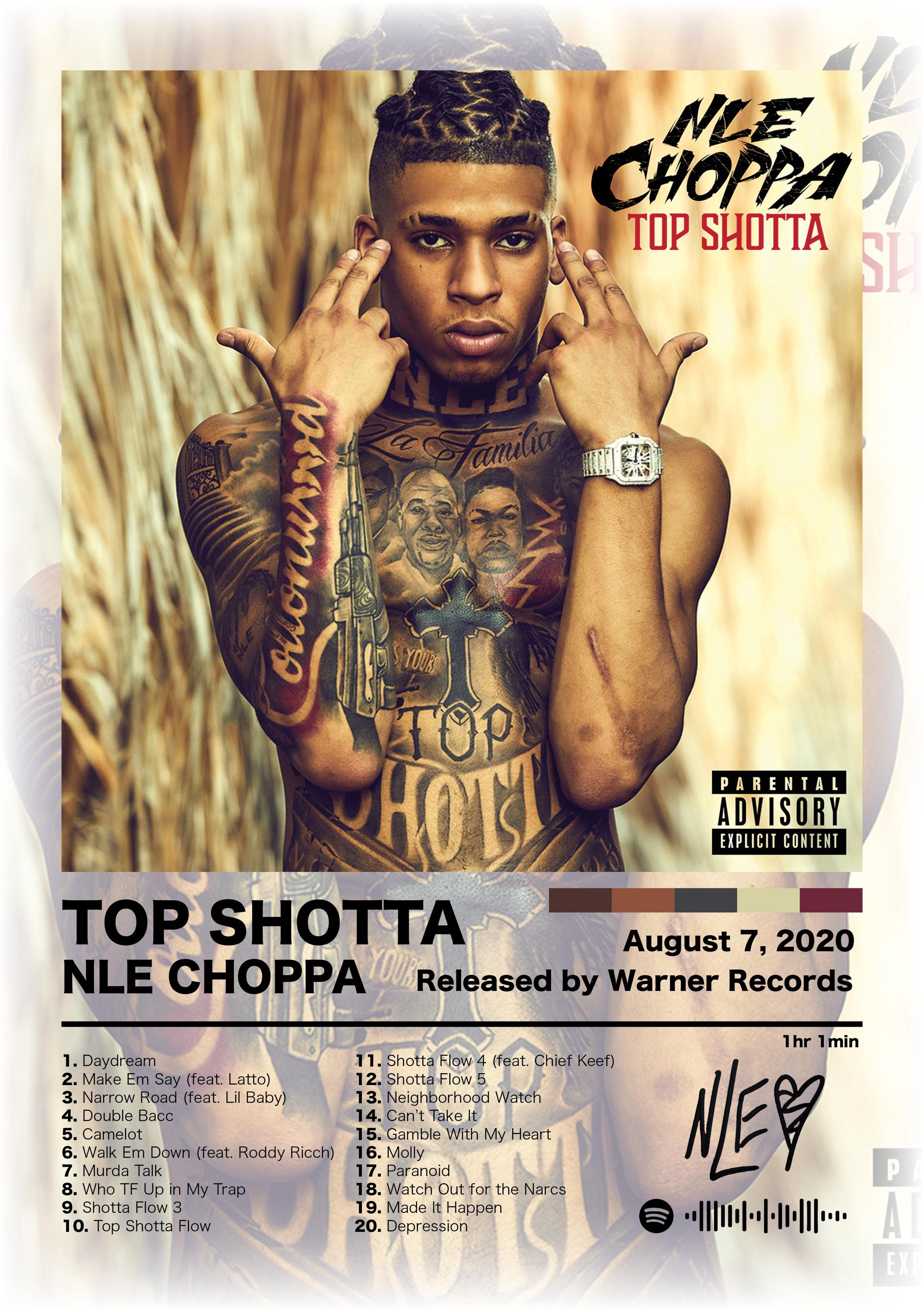 Top Shotta by NLE Choppa | Album Cover A2 Poster - Etsy