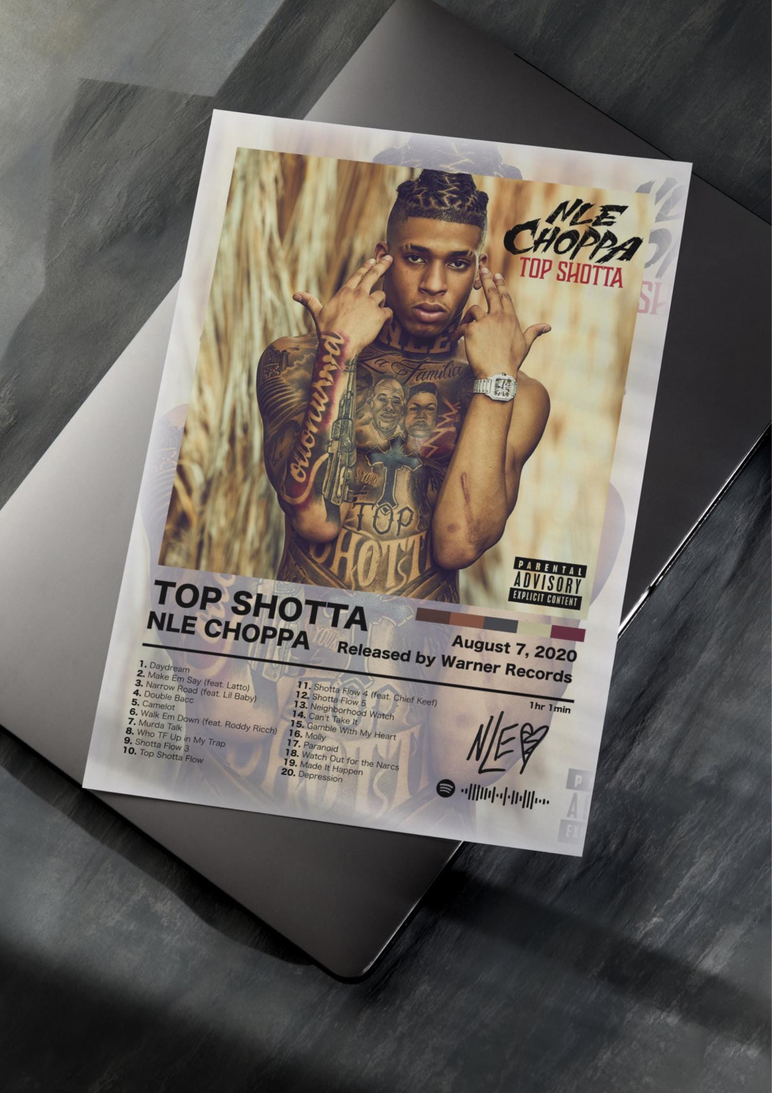 Top Shotta by NLE Choppa | Album Cover A2 Poster - Etsy