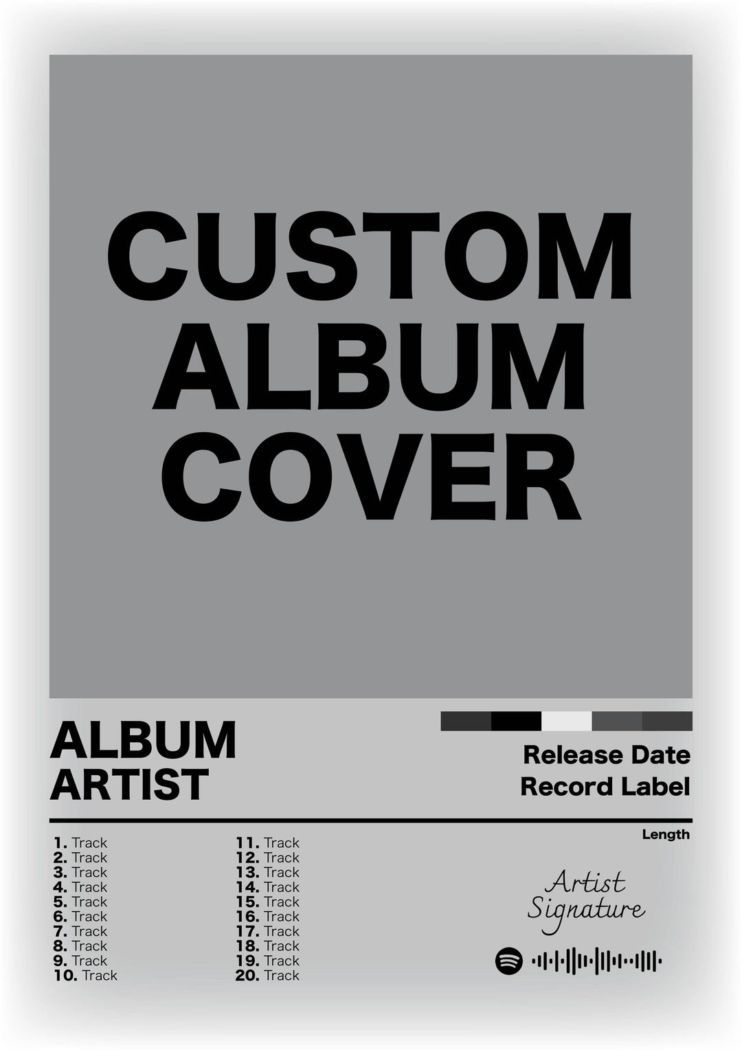 Custom Album Cover | Album Cover Poster - Etsy UK