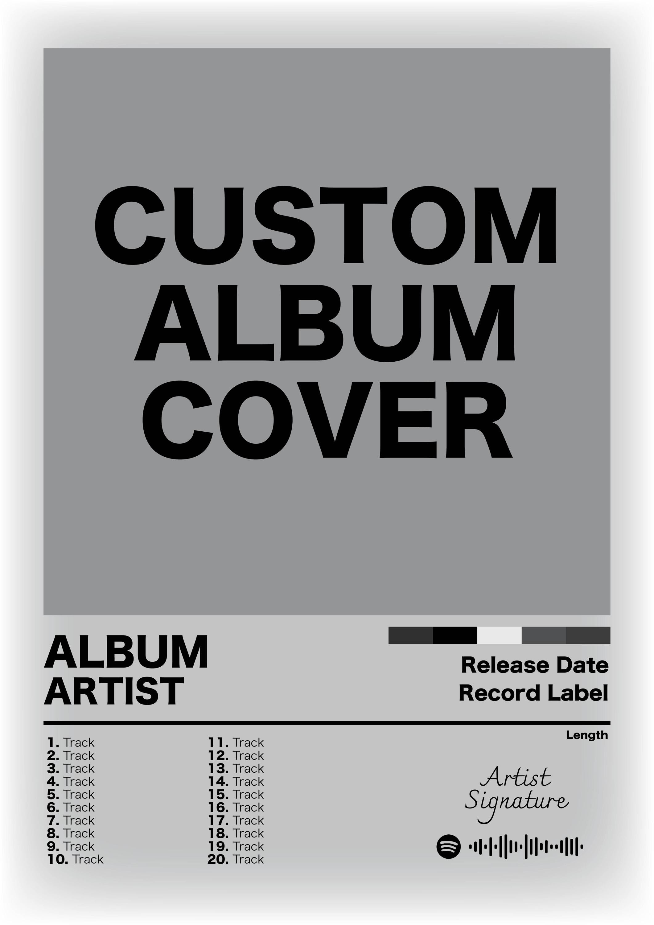 Custom Album Cover | Album Cover Poster - Etsy