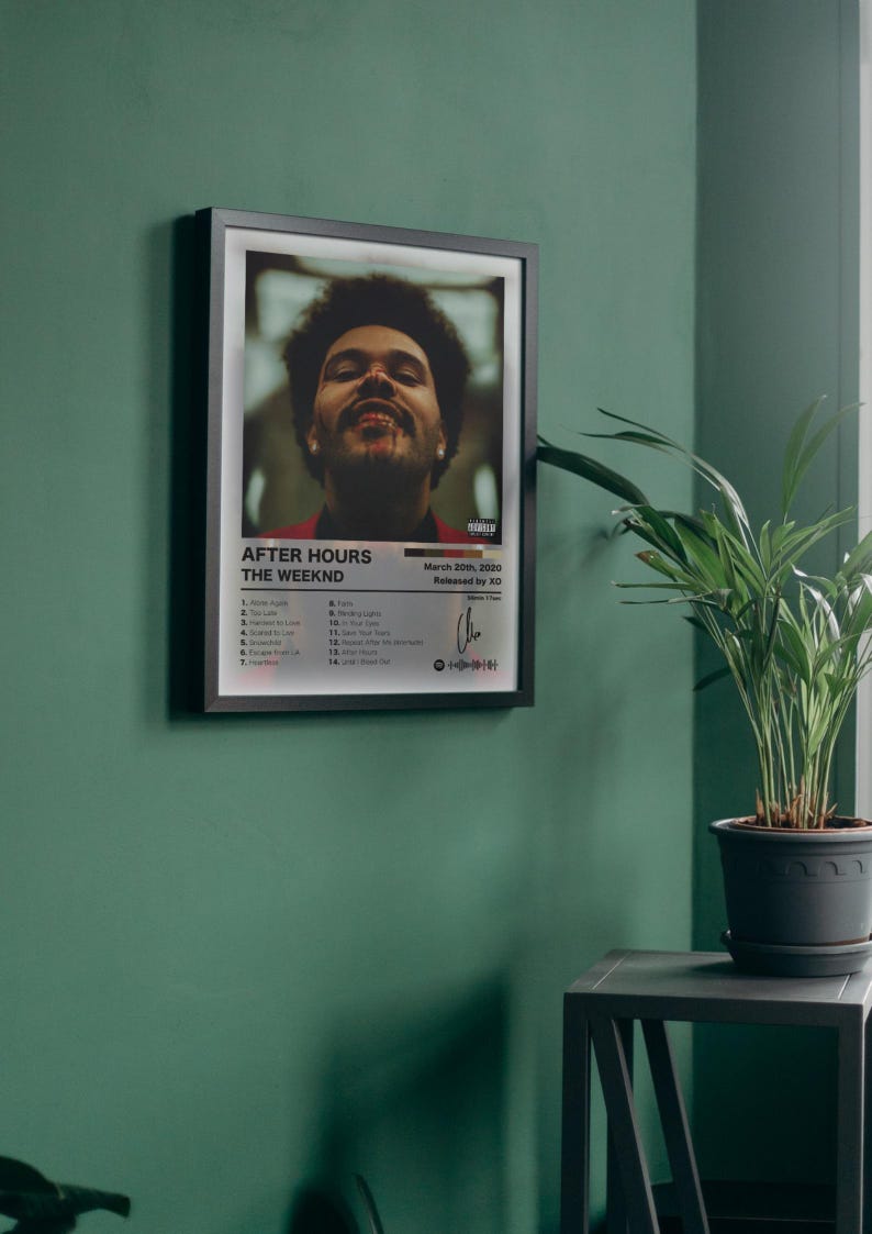 After Hours by the Weeknd | Album Cover A2 Poster - Etsy
