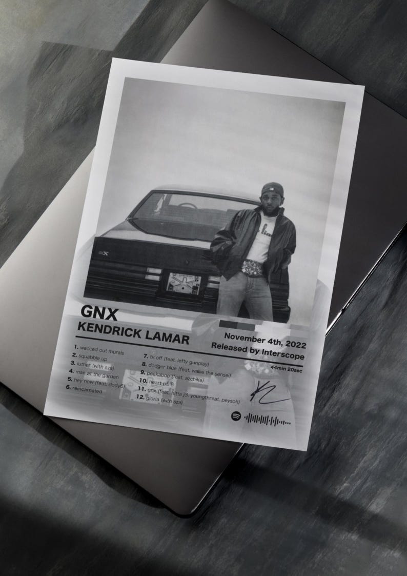 GNX by Kendrick Lamar | Album Cover A2 Poster - Etsy