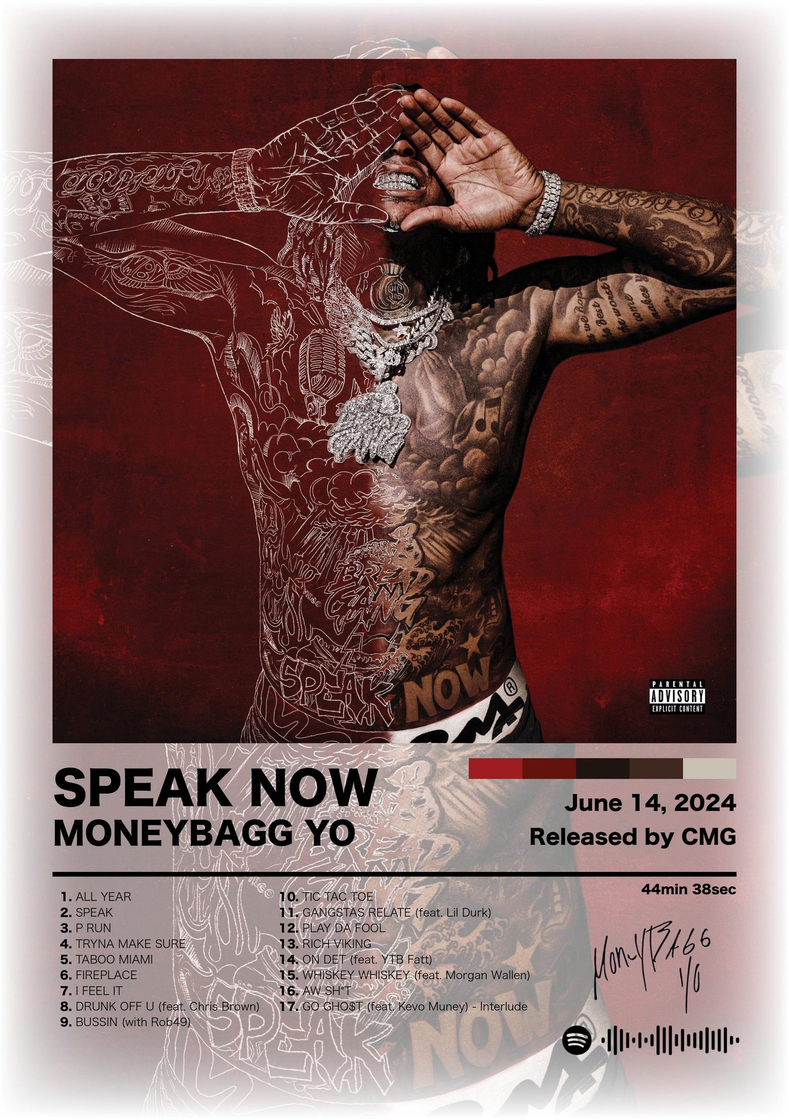Speak Now by Moneybagg Yo | Album Cover A2 Poster - Etsy
