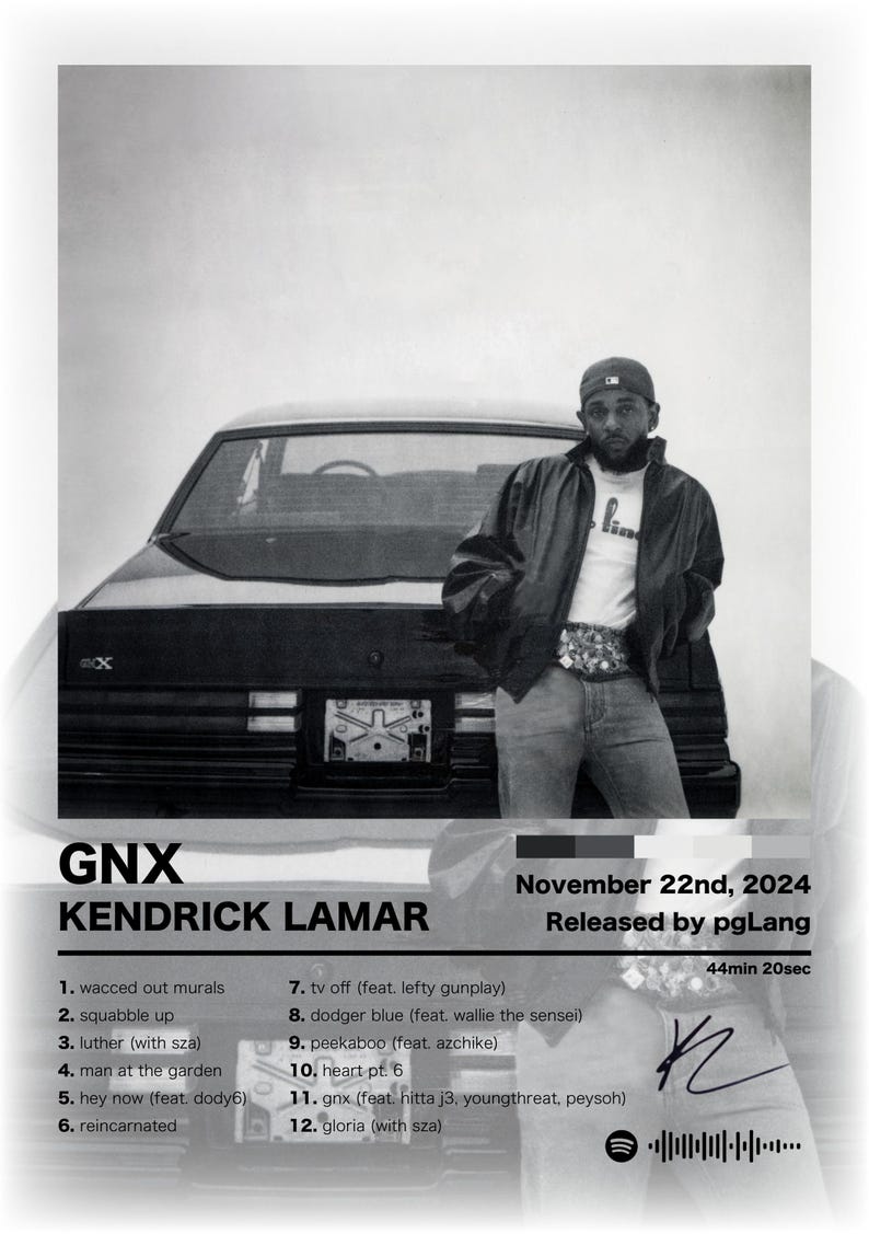 GNX by Kendrick Lamar | Album Cover A2 Poster - Etsy