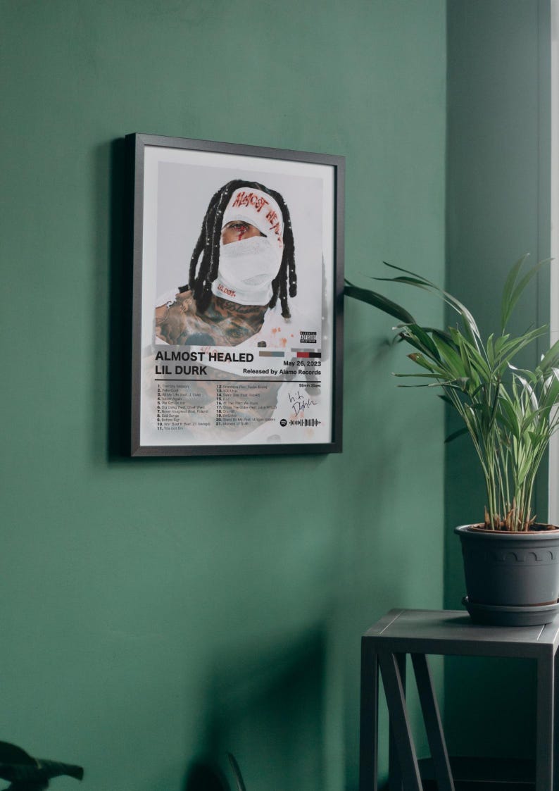 Almost Healed by Lil Durk | Album Cover A2 Poster - Etsy UK
