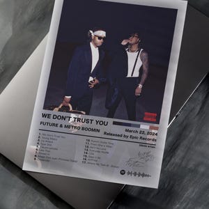 We Don't Trust You by Future & Metro Boomin | Album Cover A2 Poster - Etsy