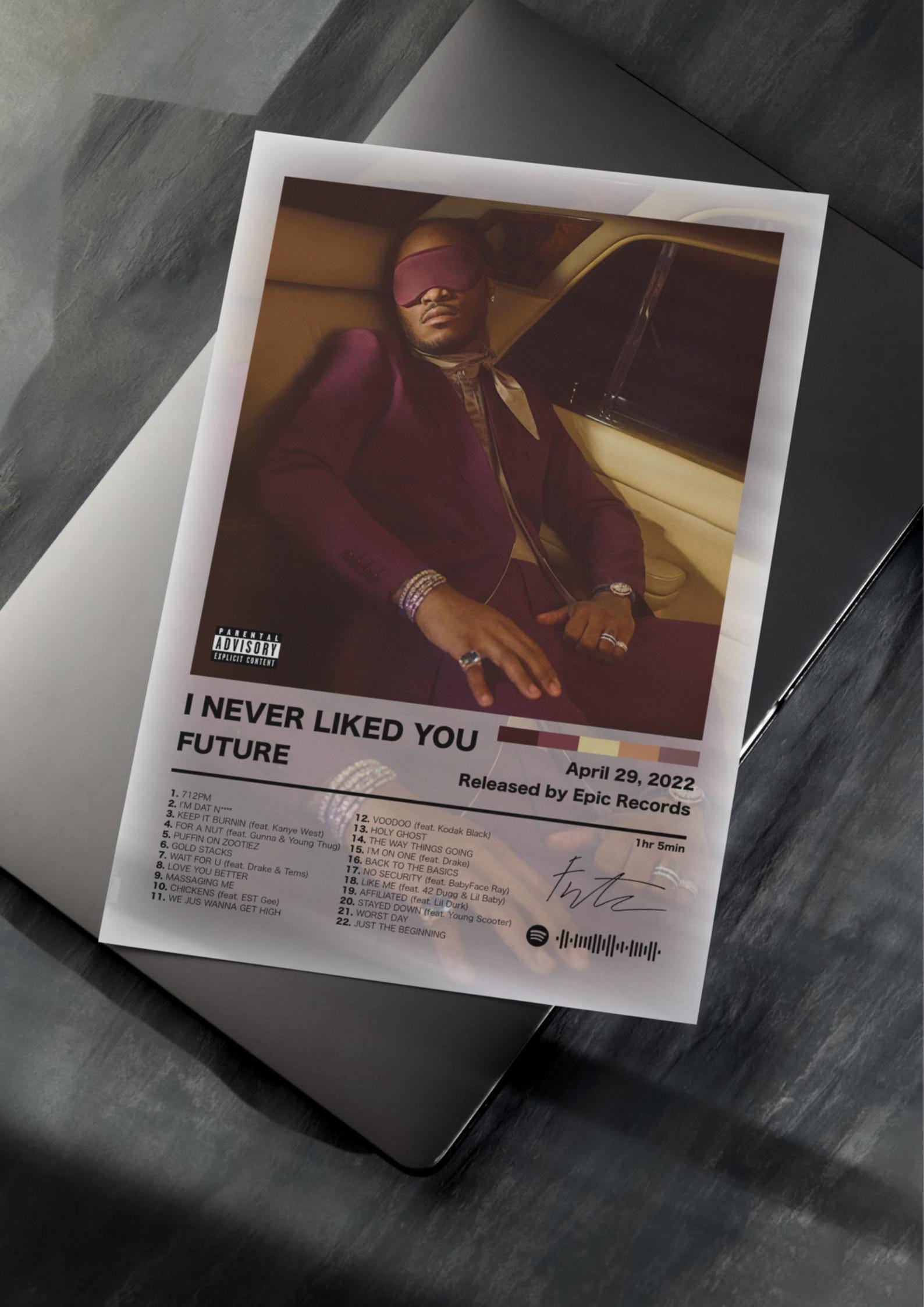 I Never Liked You by Future | Album Cover A2 Poster - Etsy