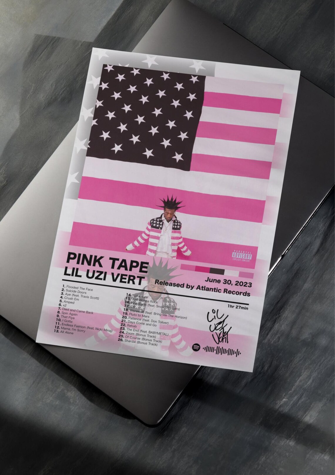 Pink Tape by Lil Uzi Vert | Album Cover A2 Poster - Etsy