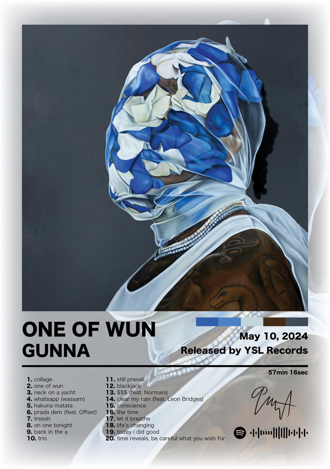 One of Wun by Gunna | Album Cover A2 Print - Etsy