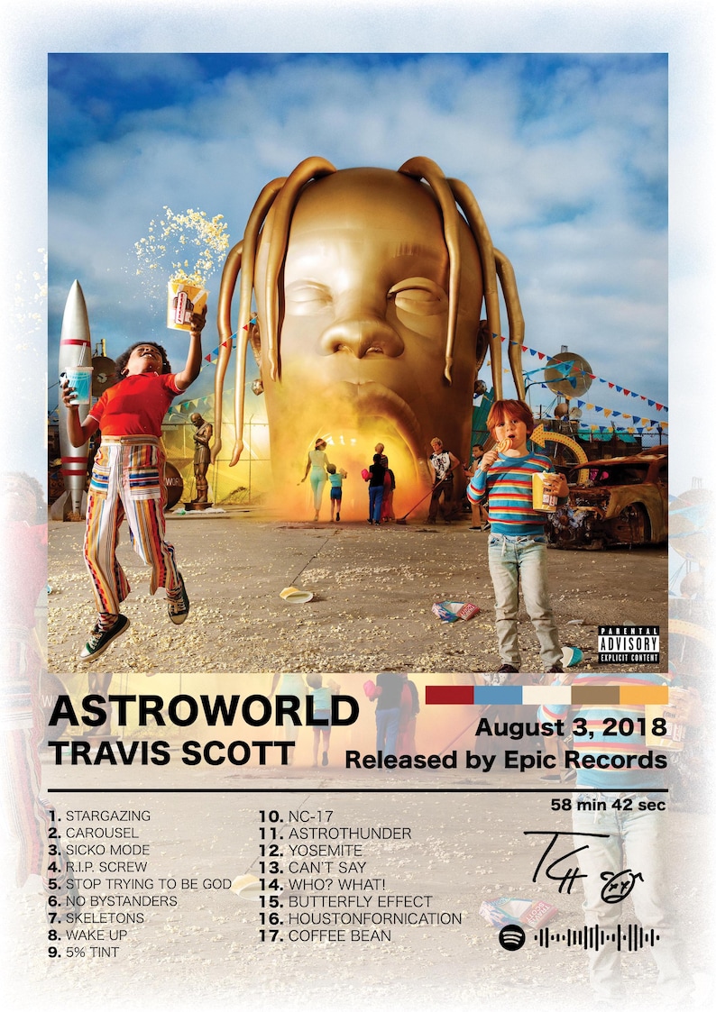 Astroworld by Travis Scott | Album Cover A2 Poster - Etsy