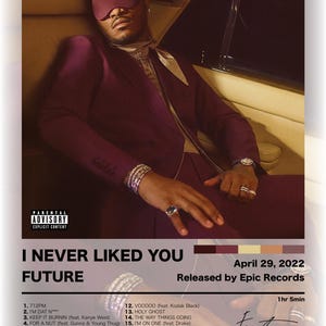 I Never Liked You by Future | Album Cover A2 Poster - Etsy