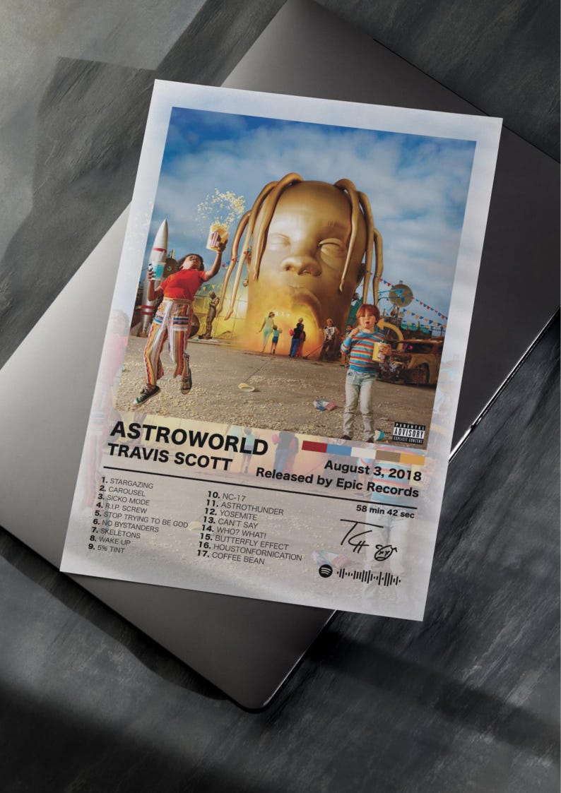 Astroworld by Travis Scott | Album Cover A2 Poster - Etsy