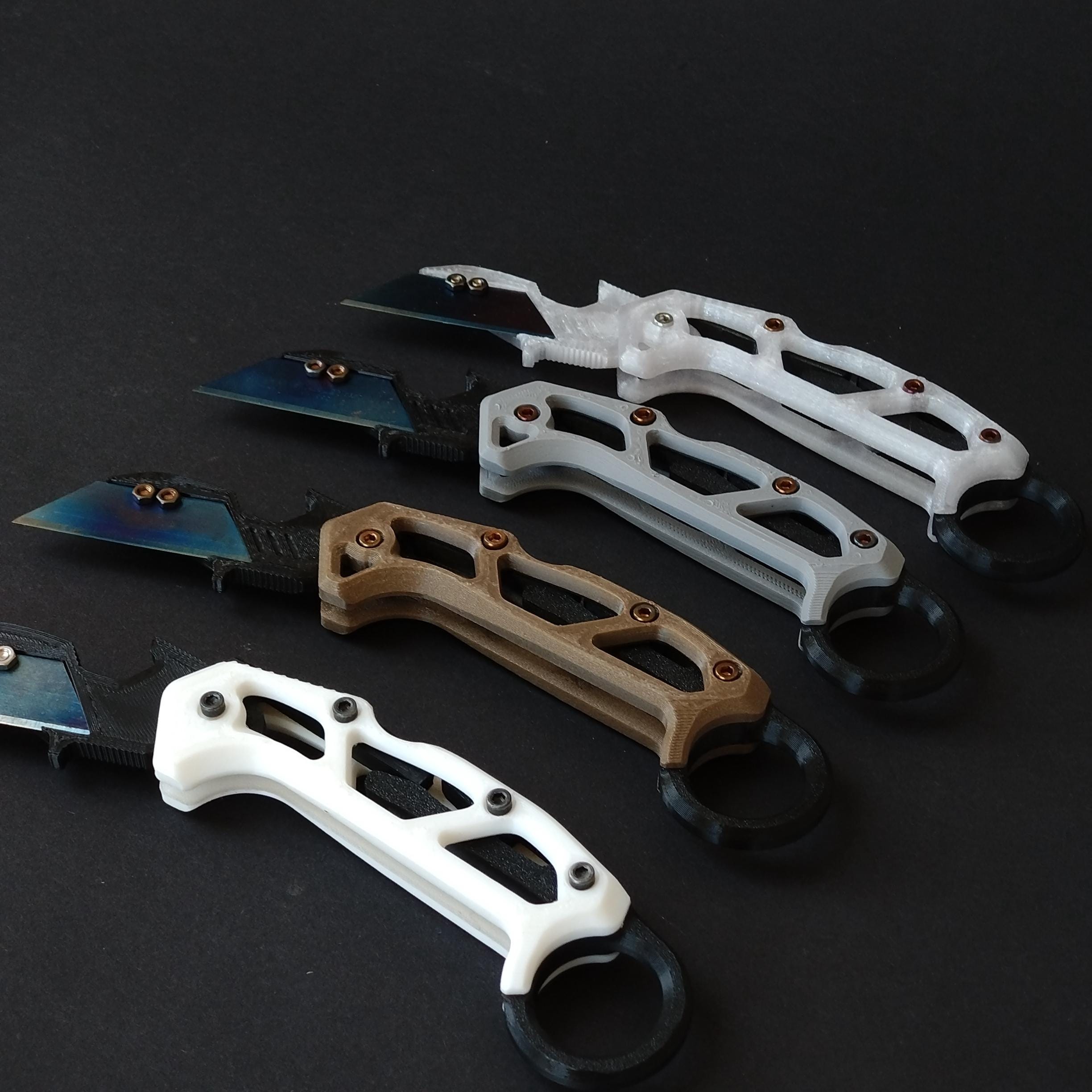 Foldable Karambit-style Utility Knife for 3D Printing. - Etsy