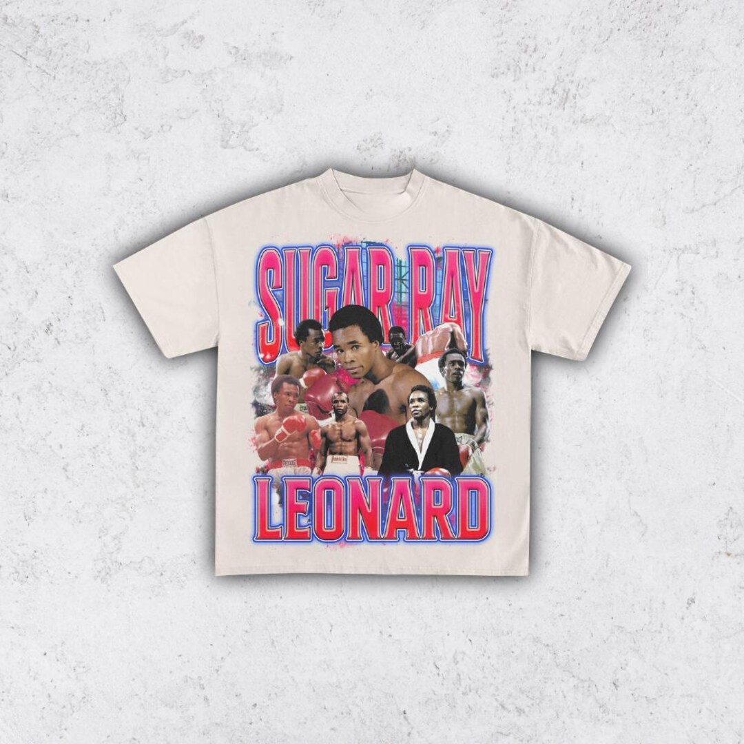Vintage 90s SUGAR RAY LEONARD Tee Shirt Homage Retro Classic Graphic ...