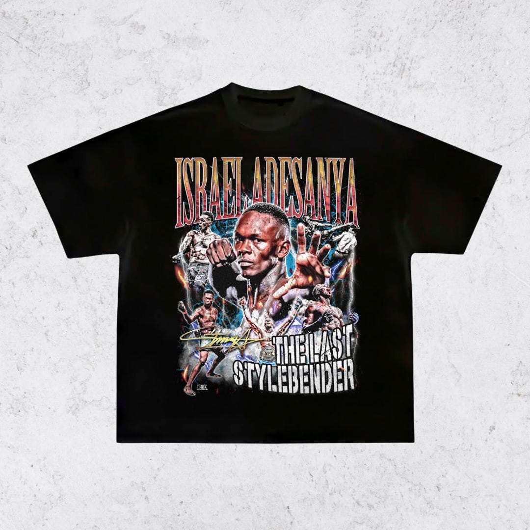 Vintage 90s Israel Adesanya 'the Last Stylebender Tee Shirt Homage ...