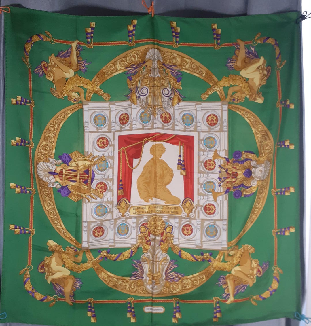 Foulard Carré Hermes " Hommage à Charles Garnier " Scarf Silk Hermès ...