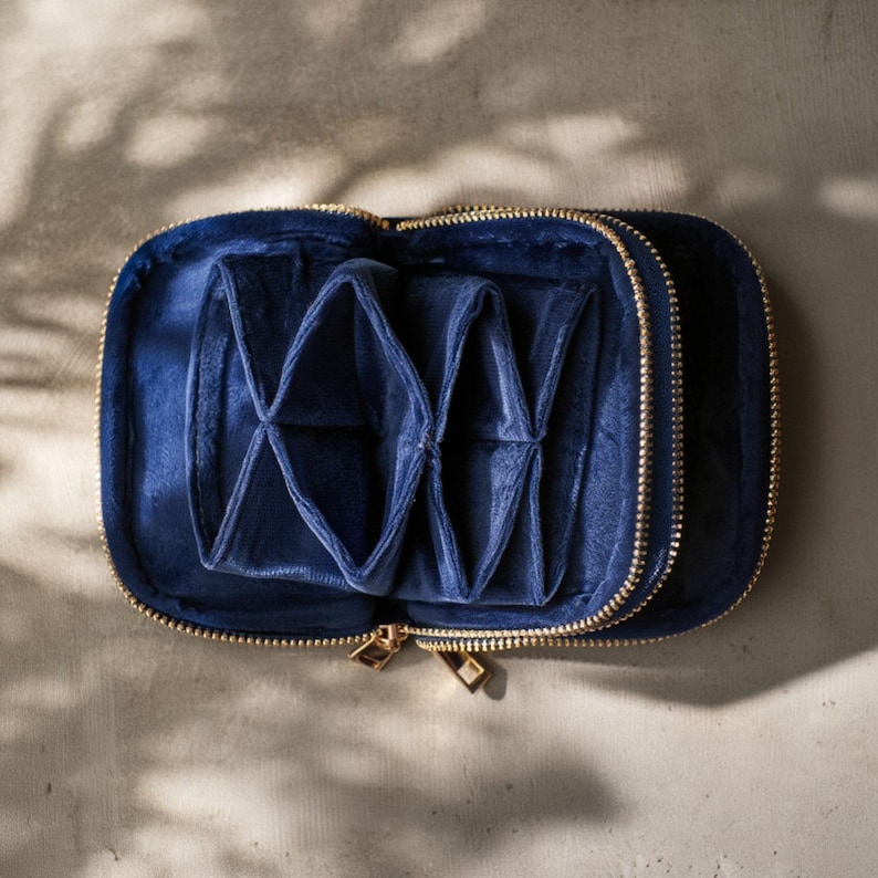 Velvet Jewelry Pouch Zipper, Accordion Travel Organizer, Soft Bracelet ...