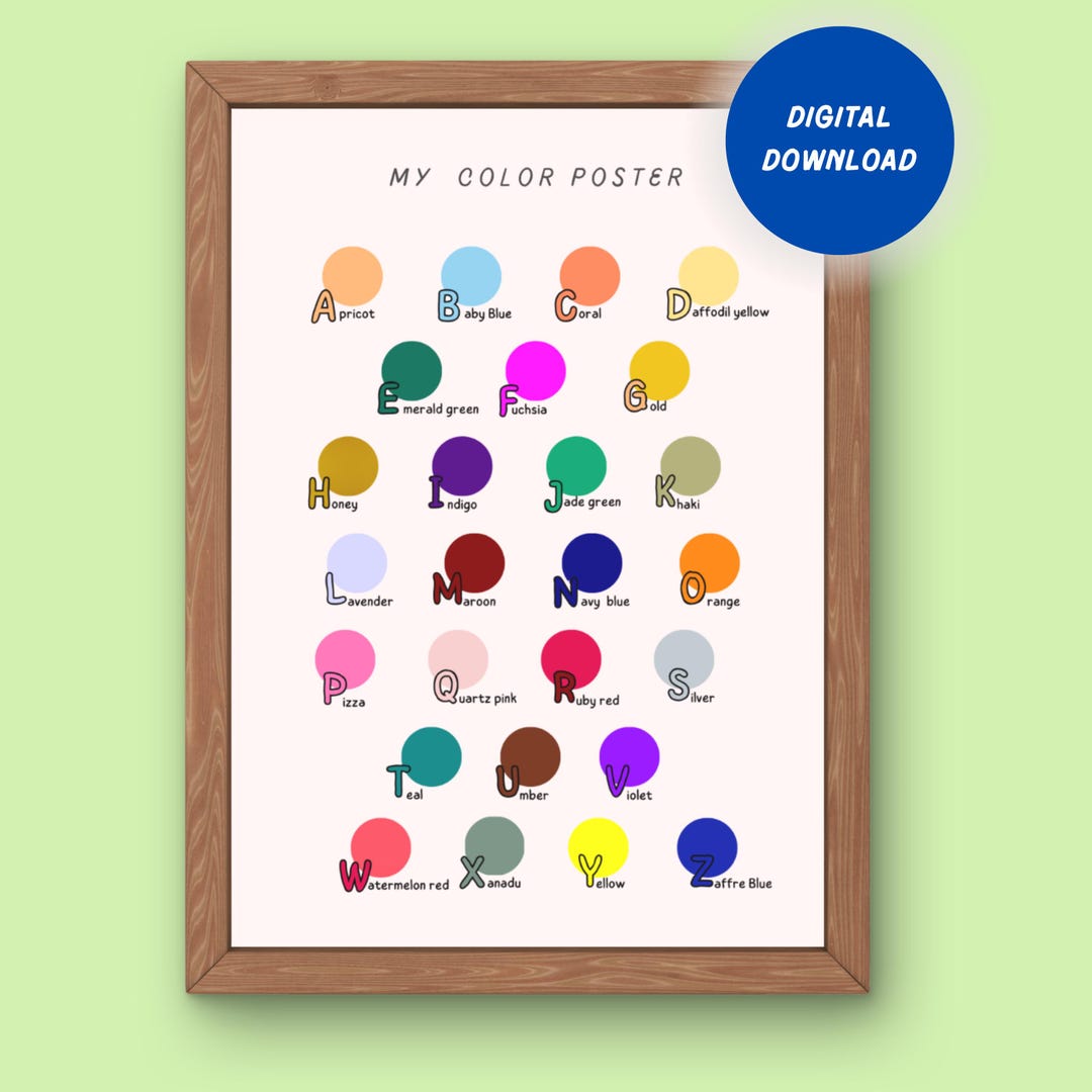Color Alphabet Poster | Educational Posters | ABC Color Poster | Learn ...