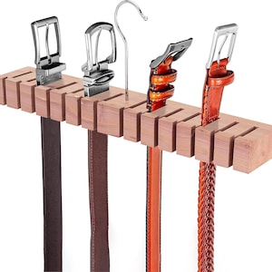 Houndsbay Block Belt Hanger 14 Belt Rack Closet Organizer Cedar - Etsy
