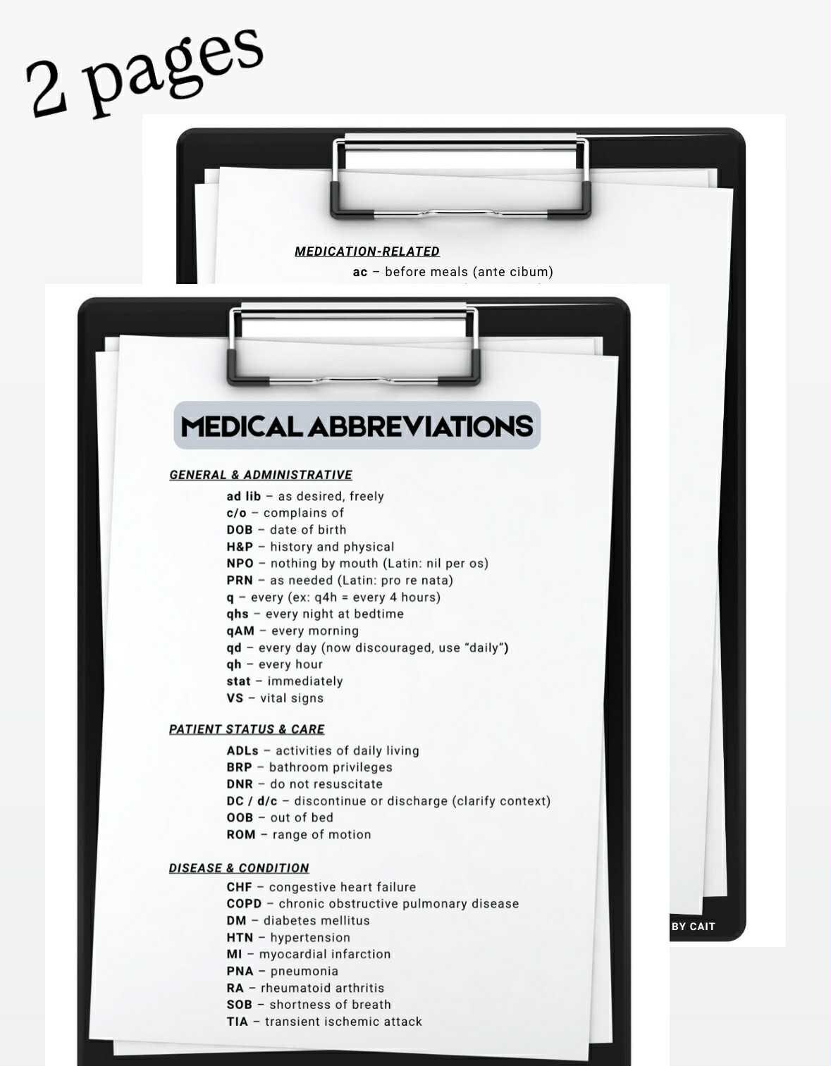 Medical Abbreviations Study Guide | Nursing School, Pharmacology, NCLEX ...