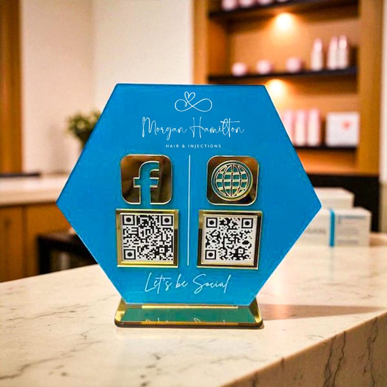 Custom QR Code Sign L Personalized Payment Instagram Facebook Zelle ...