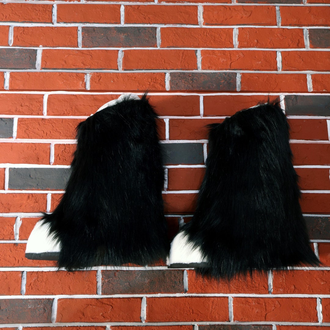 J-style Leg Fursuit Feet Paws Footwear Foam Padding & Faux Fur Furry ...