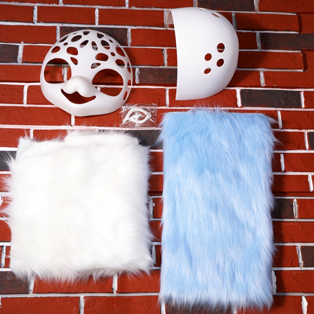 DIY Japanese Furry Head Base Kit – Includes Skull Front Back ...