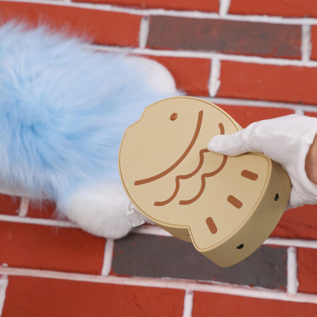 Fish Shaped Furry Portable Fan 3D Printed Fursuit Handheld Fan 3 Speed ...