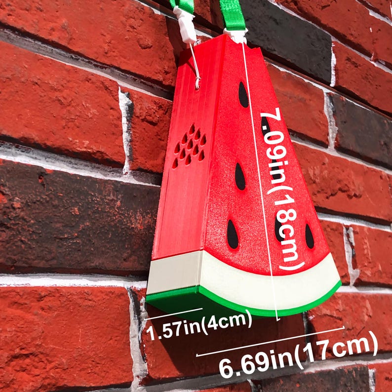 Watermelon Slice 3D Printed Portable Furry Fursuit Cooling Fan With 3 ...