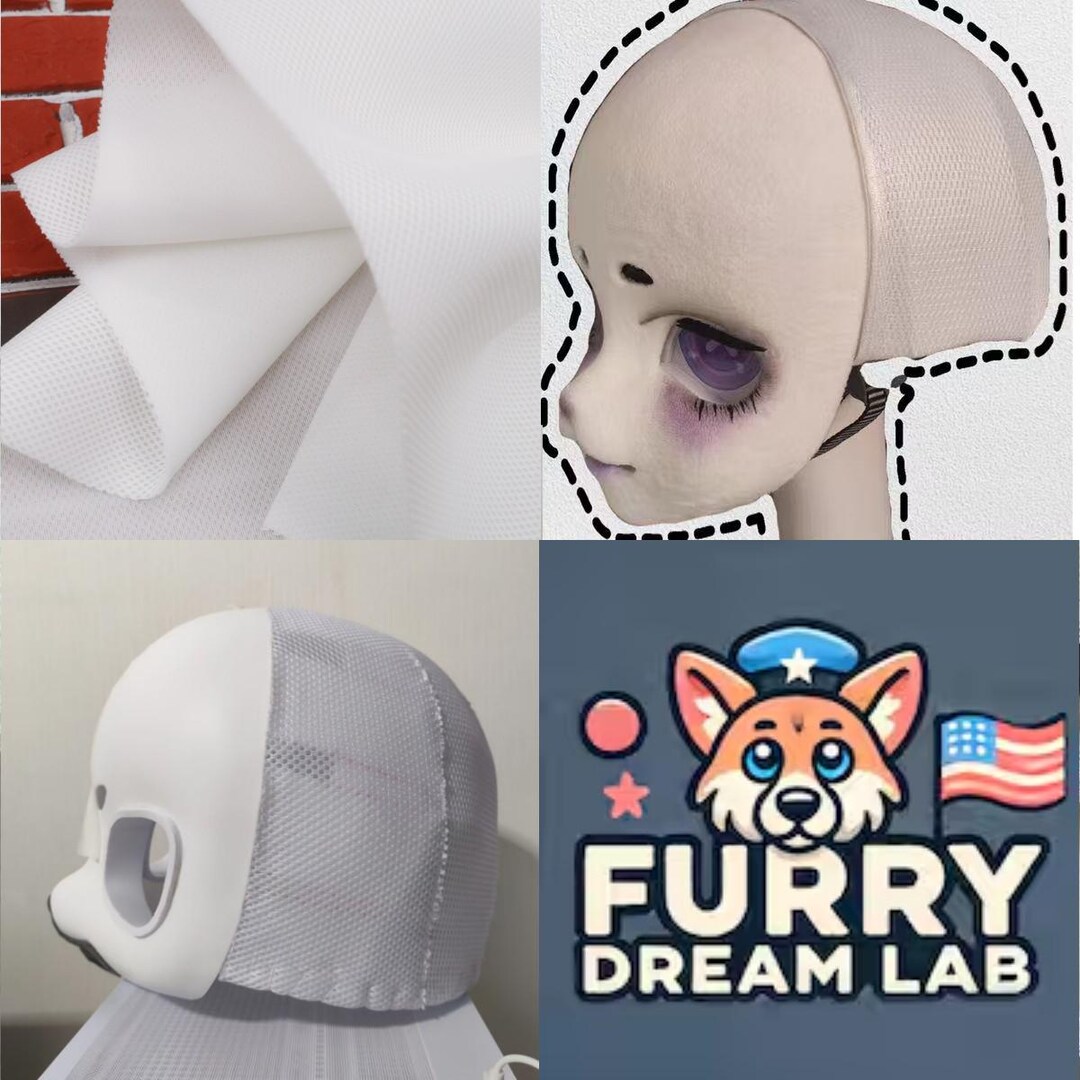 Sandwich Mesh Fabric for Fursuit Head Lining Breathable Lightweight ...