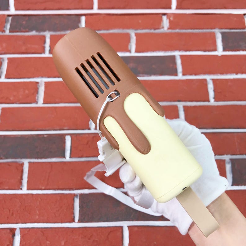 Ice Cream Furry Fursuit Fan USB Rechargeable Handheld Popsicle Fan 3D ...