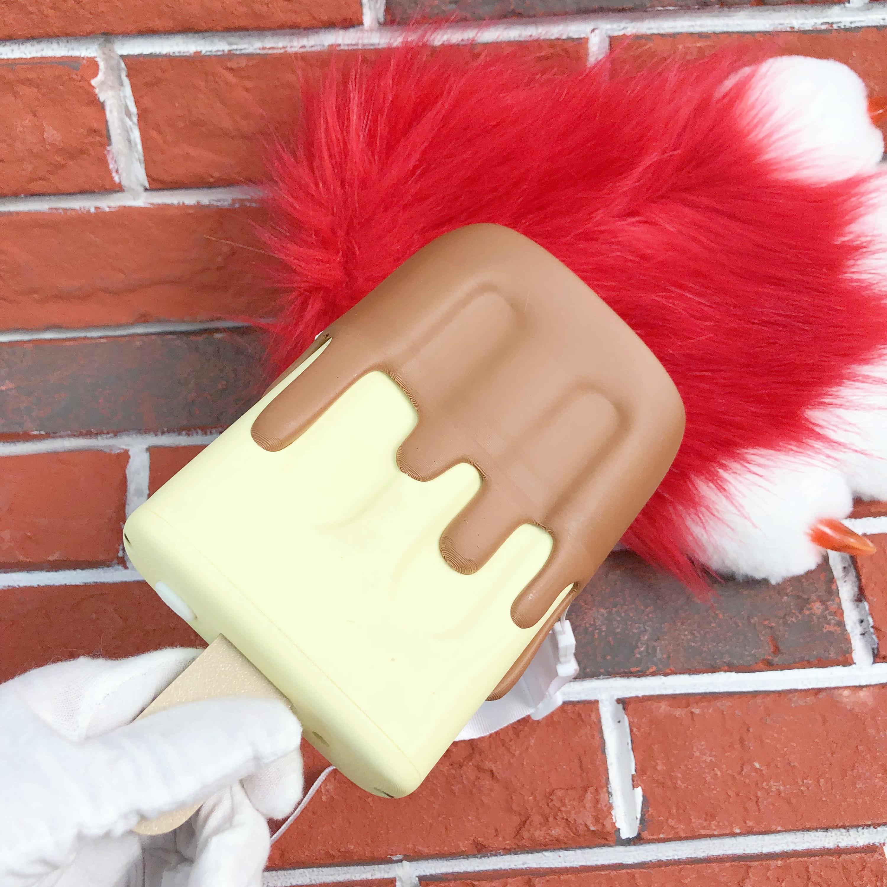 Ice Cream Furry Fursuit Fan USB Rechargeable Handheld Popsicle Fan 3D ...