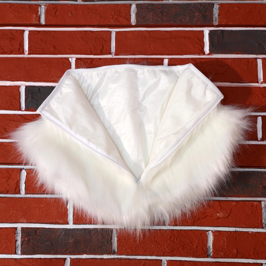 Faux Fur Fursuit Scarf Furry Neck Bib Customizable Cosplay Neck Cover ...