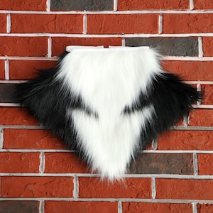 Faux Fur Fursuit Scarf Furry Neck Bib Customizable Cosplay Neck Cover ...