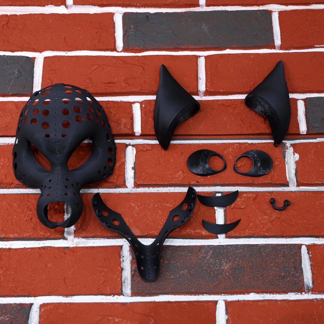 Wolf Fursuit Head Base Skull Moving Jaw Furry With Eyeblanks and Ears ...