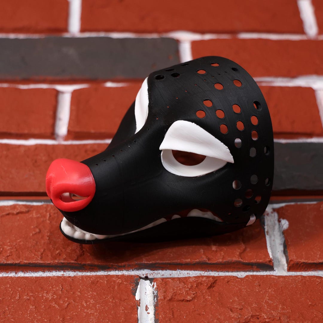 Känguru Kopf Basis beweglicher Kiefer Fursuit Furry mit Eyeblanks Nase ...