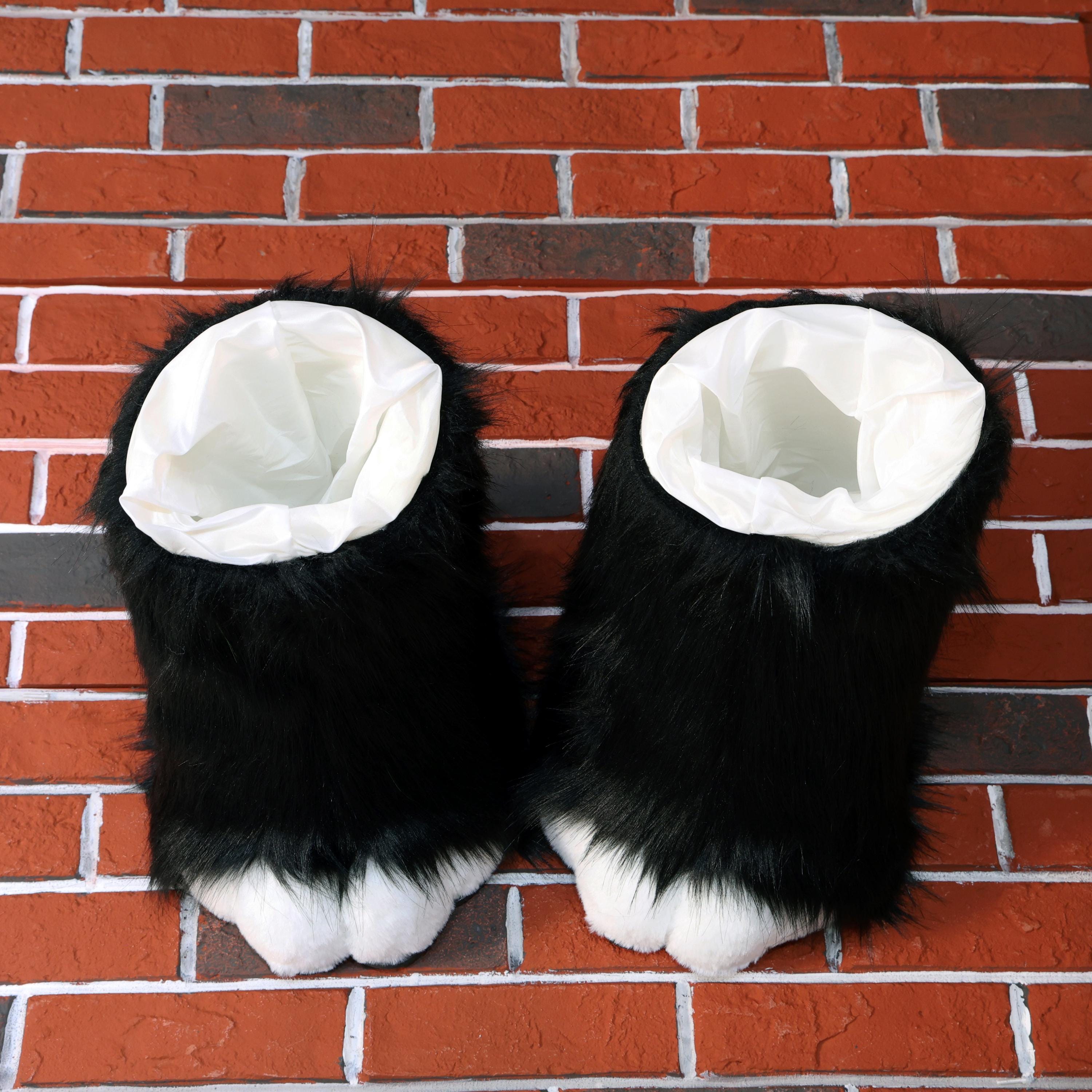 J-style Leg Fursuit Feet Paws Footwear Foam Padding & Faux Fur Furry ...