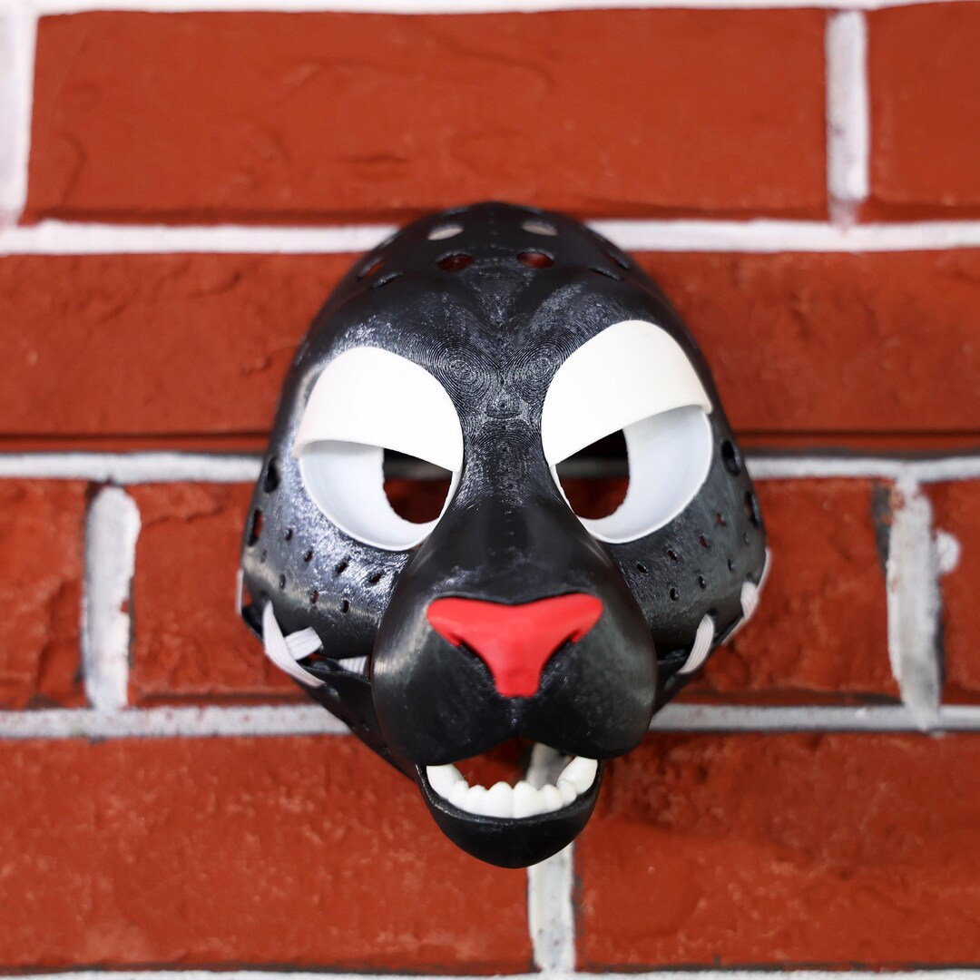 Panther Skull Fursuit Head Base Moving Jaw Furry With Eyeblanks Nose 3D ...