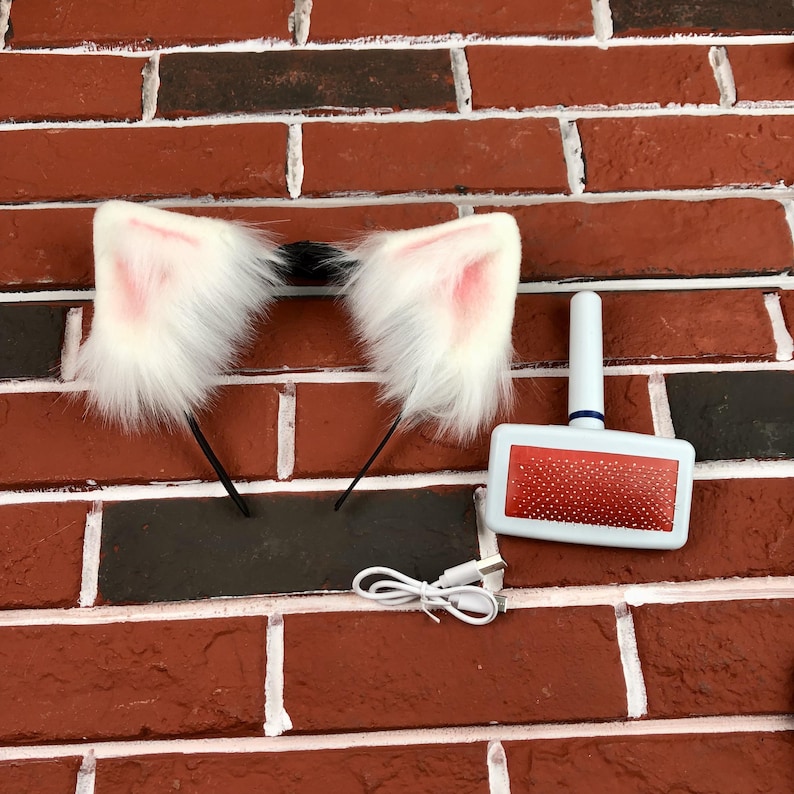 Animated Cat Ear Headband for Cosplay Motion Ears Fursona DIY Fursuit ...