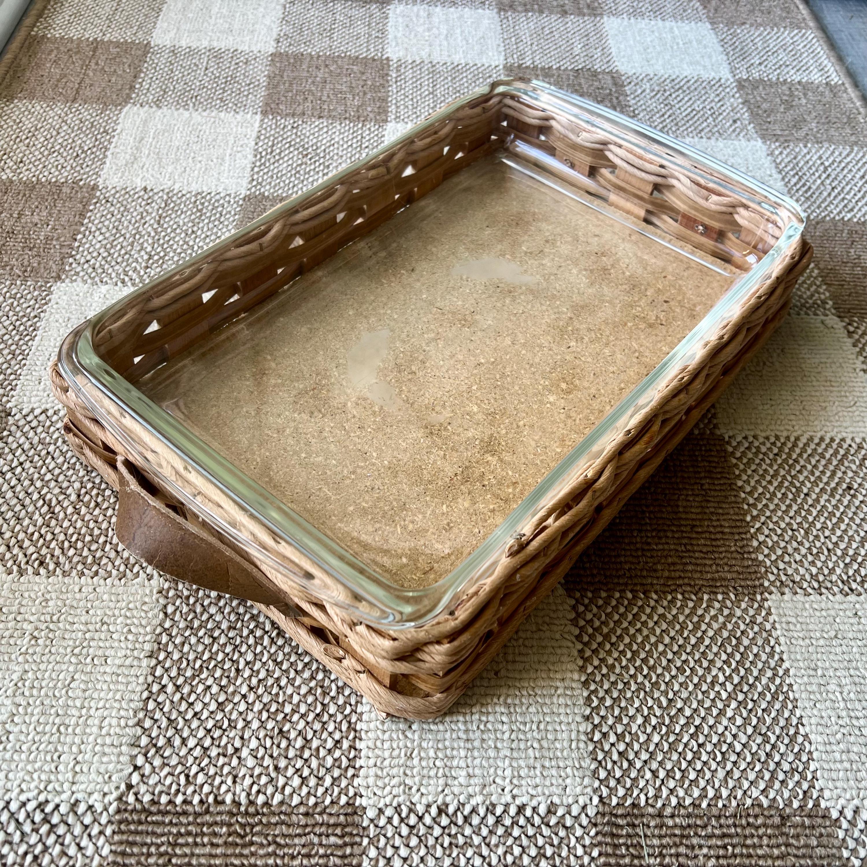 Pyrex Basket and Dish 2 Piece Set Vintage Pyrex Basket and 9 X 13 Glass ...