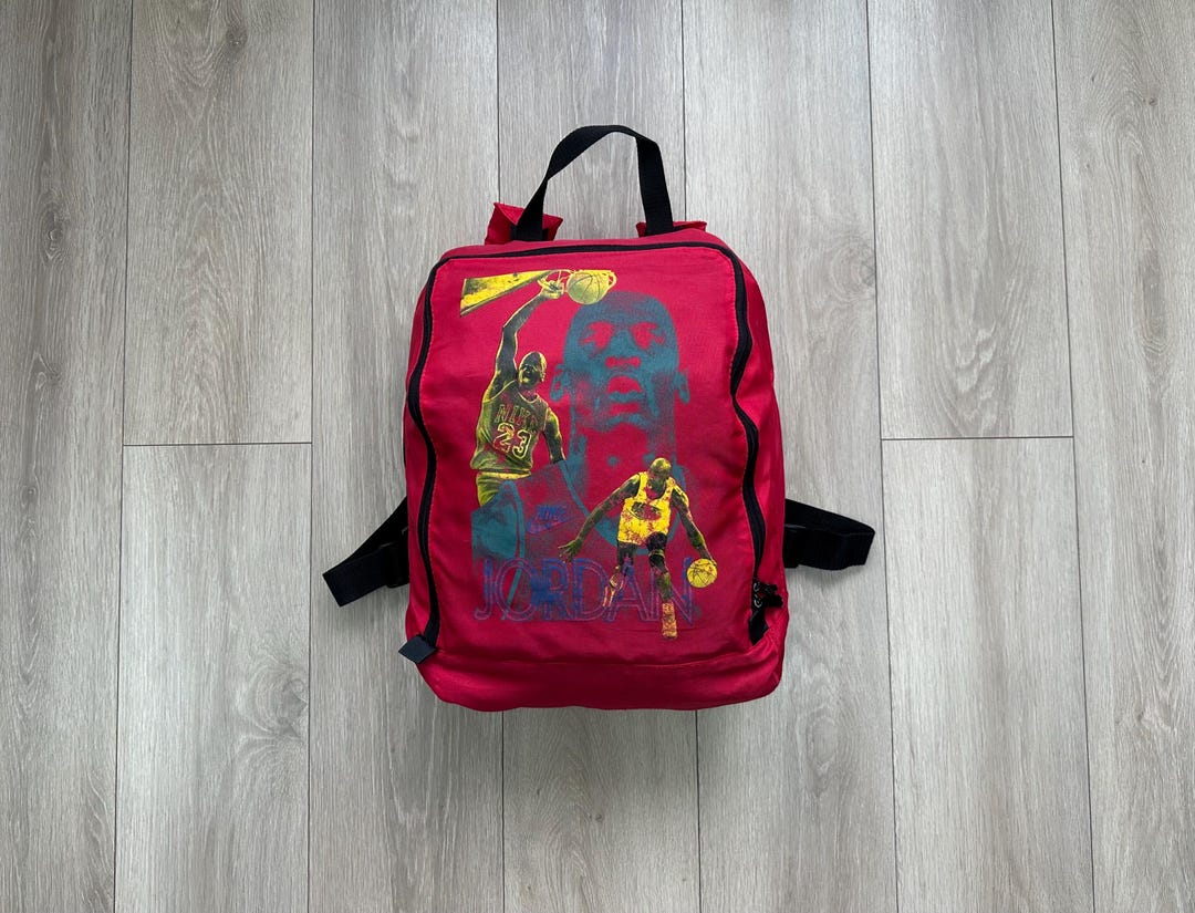 Vintage Nike Michael Jordan #23 80's 90's Backpack Very Rare Slam Dunk ...