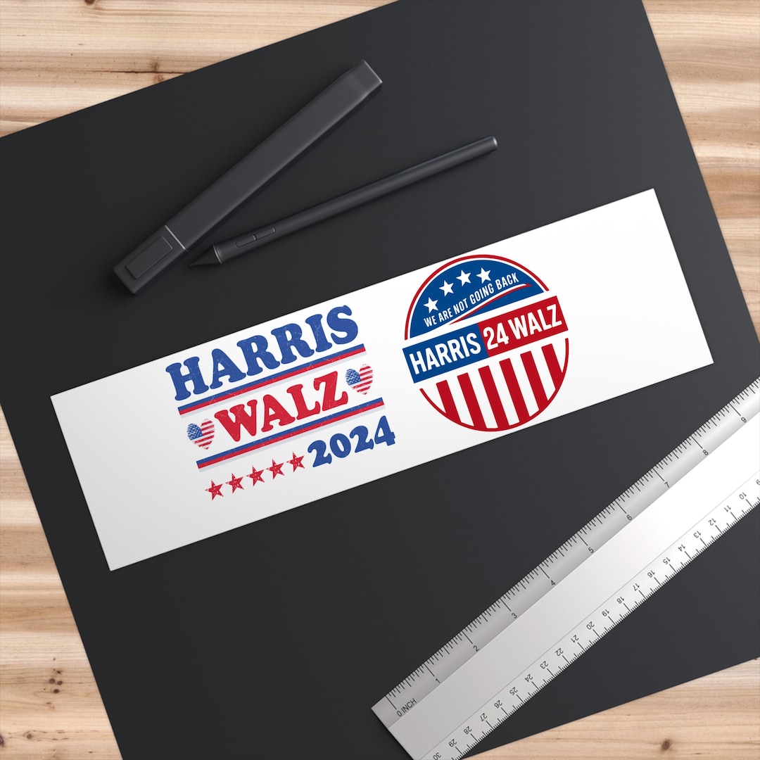 Harris Walz Bumper Stickers, 2024 Election Bumper Stickers, Kamala ...